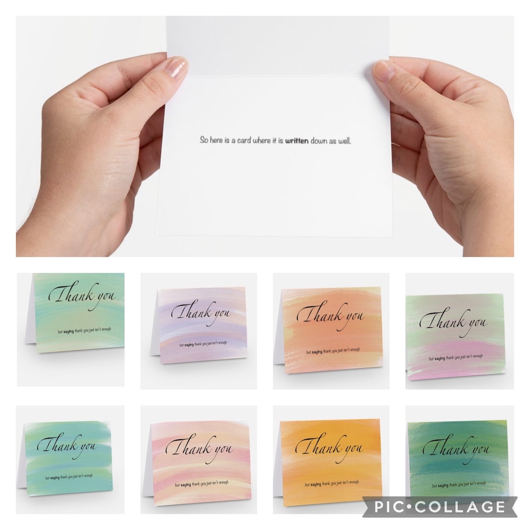 Thank You Cards Set Thank You Card Pack With Envelopes Thank You ...