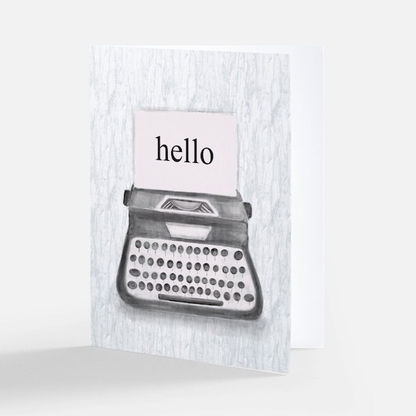 Typewriter Card - Etsy
