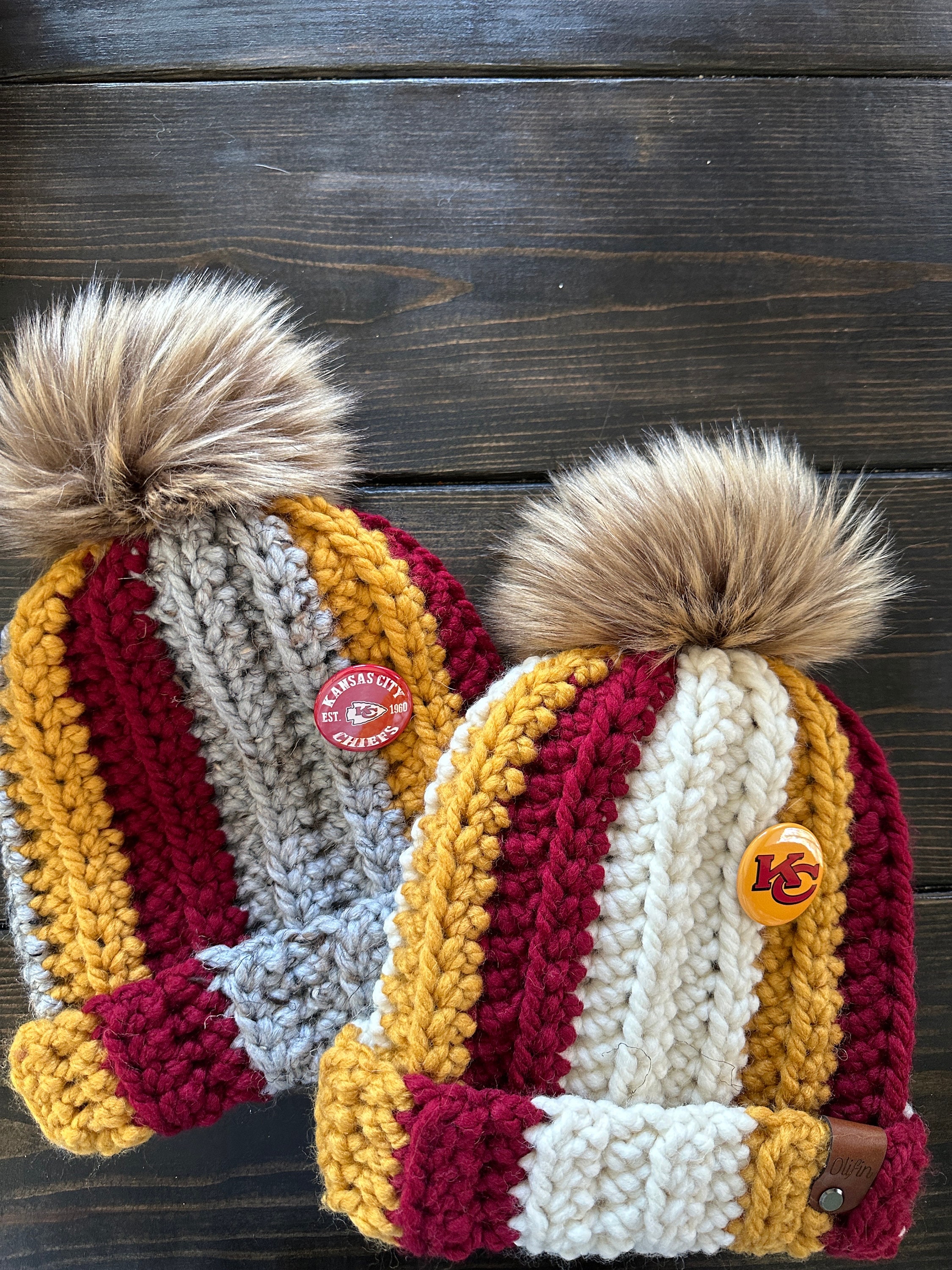 Kansas City Football Team Hat / Chiefs Gear / Football Hat / Chunky ...