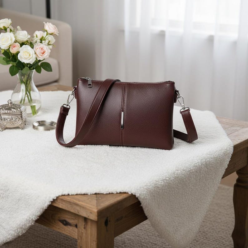 Minimalist Small Square Crossbody • Vegan Leather Scandi Style Bag ...