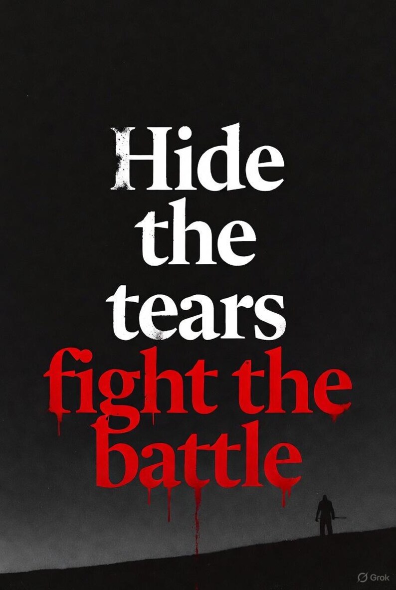Hide the Tears Fight the Battle Printable Wall Art Vintage Botanical ...