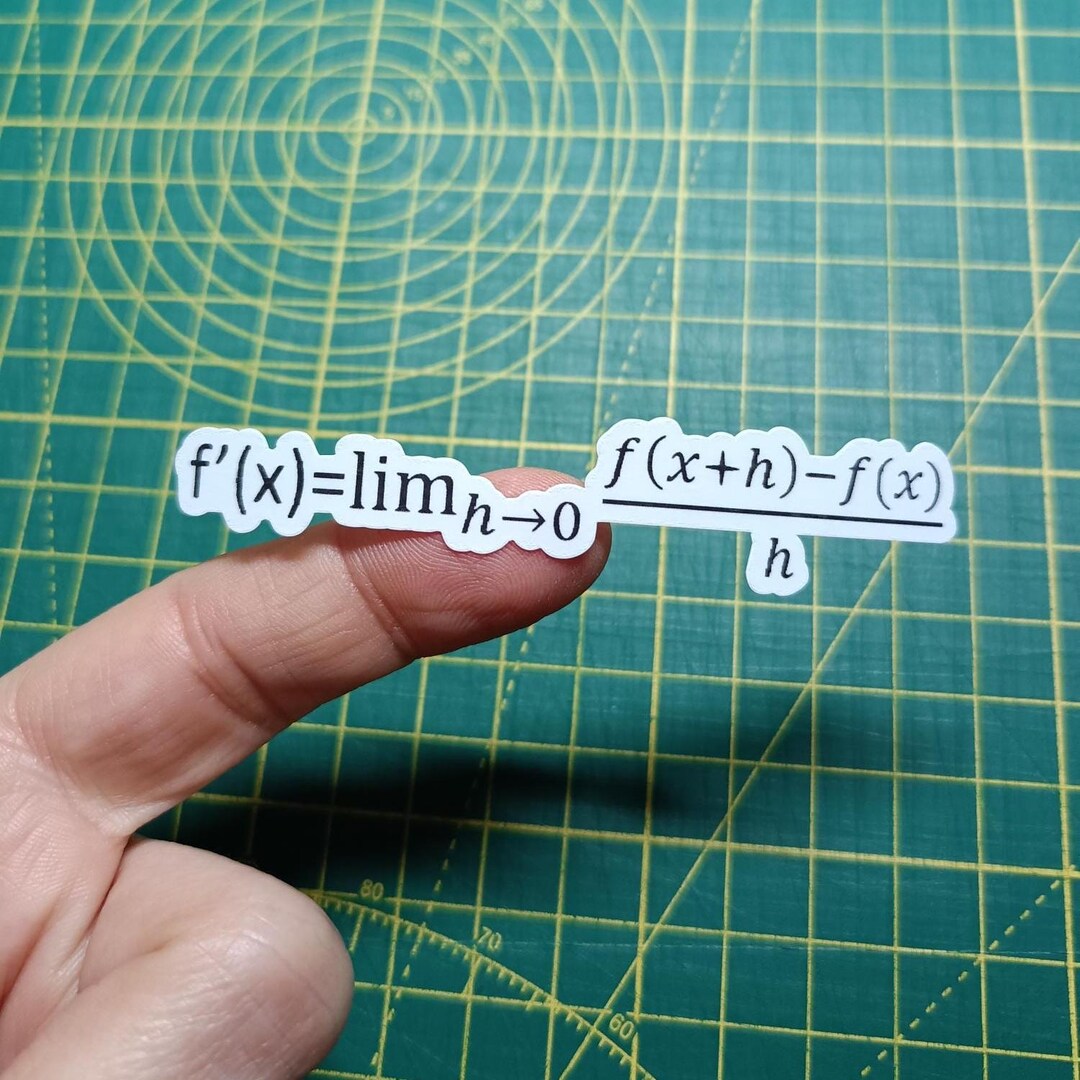 Derivative Definition Sticker – Calculus Formula Sticker, F’(x) Limit ...