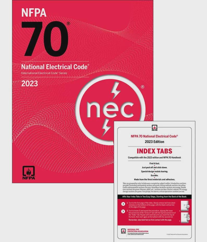NFPA 70: 2023 National Electrical Code - Paperback With Index Tabs - Etsy