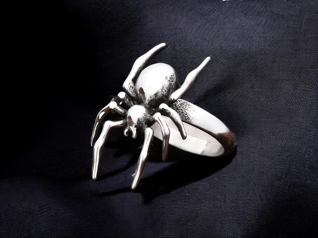 Vintage Gothic Spider Ring, 316L Stainless Steel Biker Jewelry - Etsy
