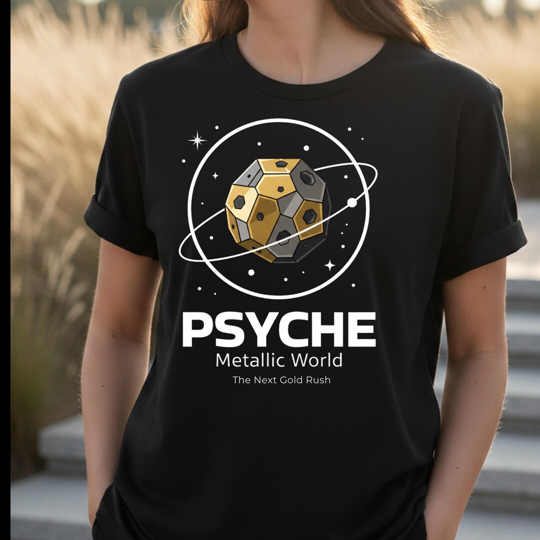 Psyche Asteroid T-shirt, Space Mining Graphic Tee, Astronomy Shirt, Sci ...