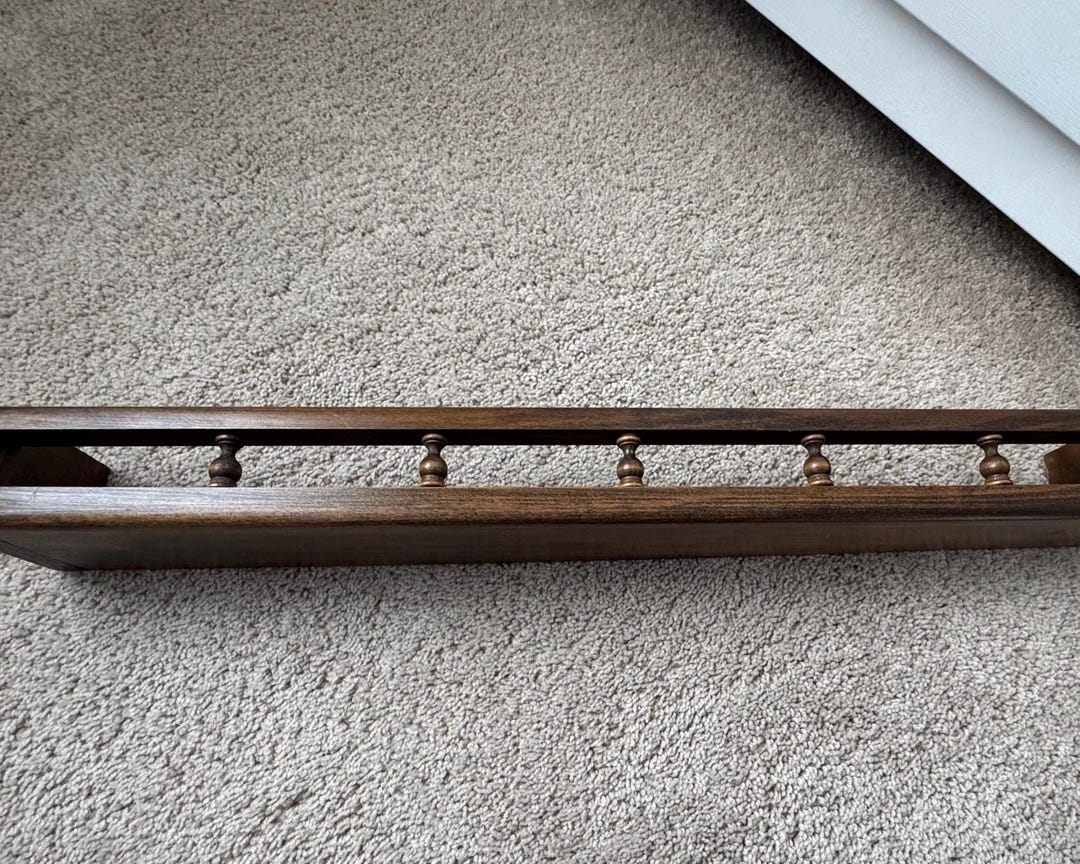 24" Vintage Narrow Wooden Shelf Rack Spindle Chair Rail Accent - Etsy