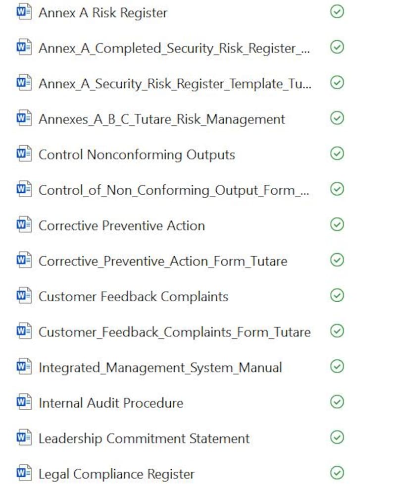 ISO 9001 Quality Management System QMS Template Pack Security and ...