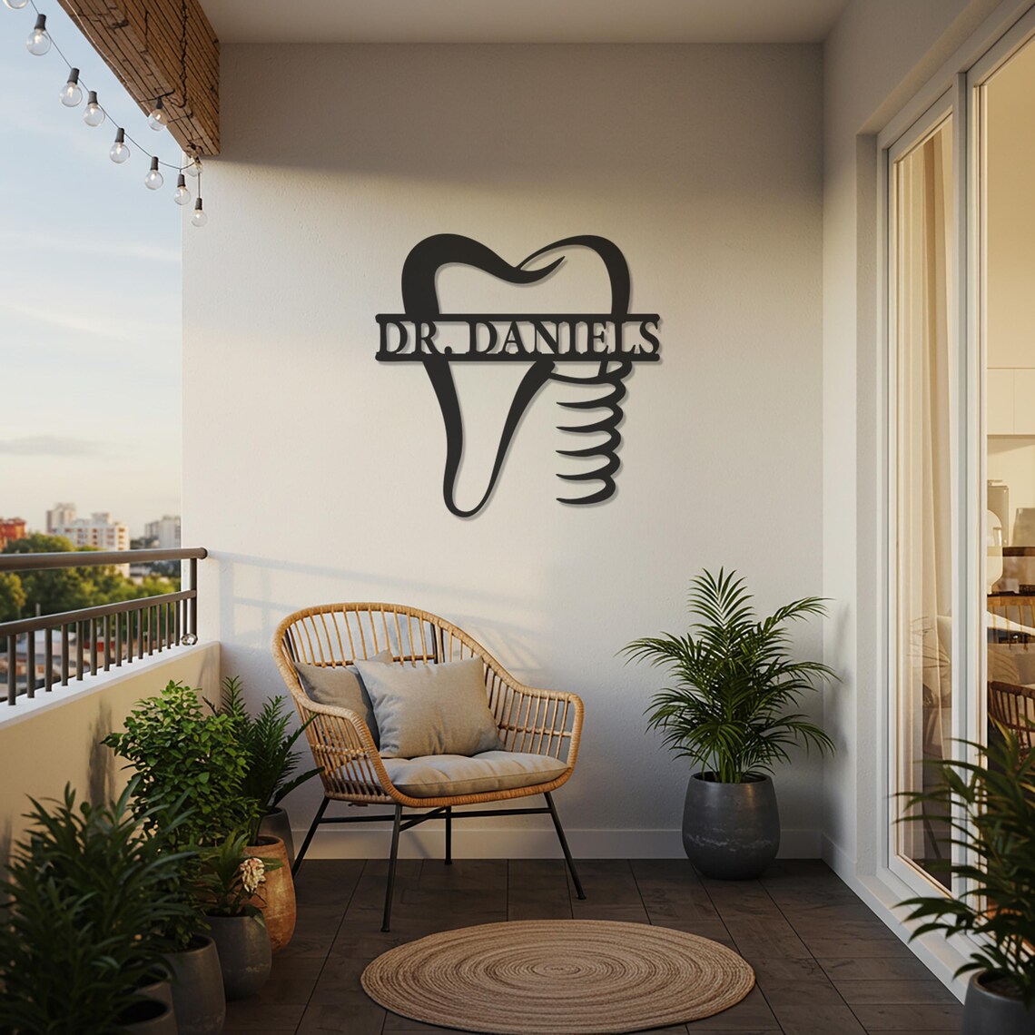Custom Dr Name Plaque: Metal Dental Office Decor - Etsy
