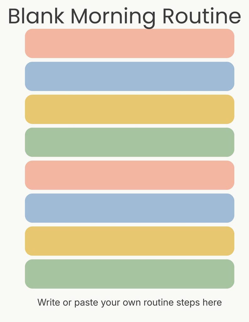 ADHD Morning Routine Chart | Kids Visual Schedule (PDF) - Etsy Canada