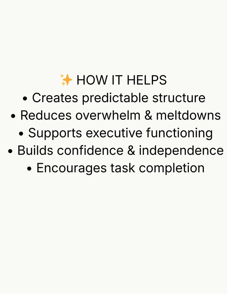 Morning Routine Chart for Kids | ADHD Visual Schedule | Printable ...