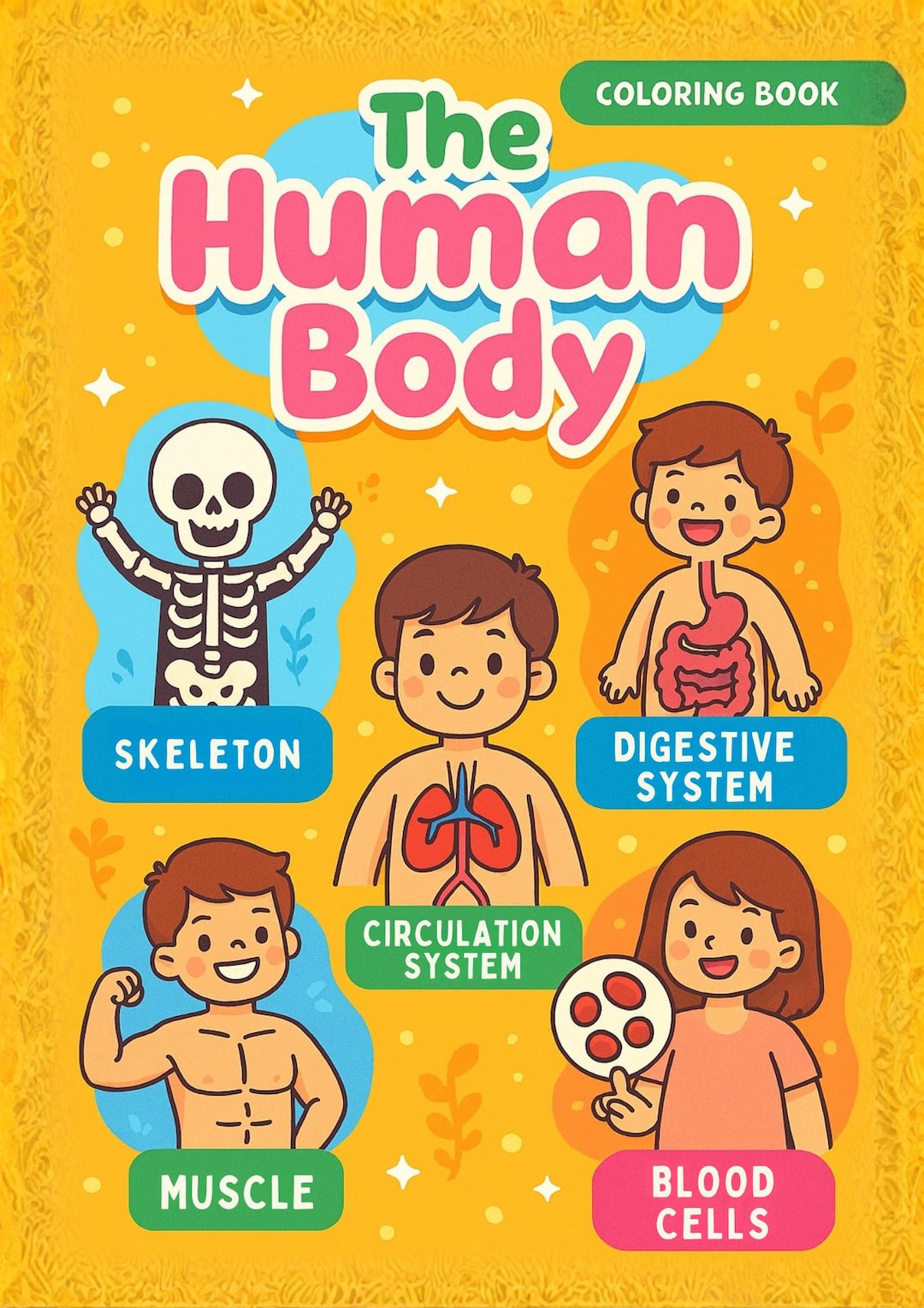 The Human Body - Science Coloring Book | Anatomy for Kids | STEM ...
