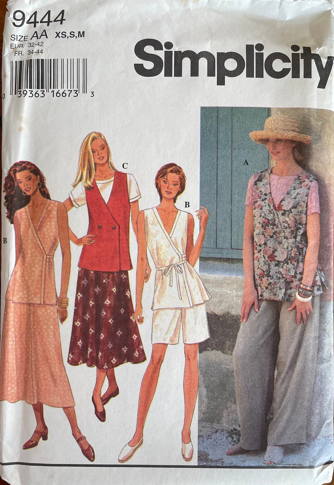 Simplicity 9444 Misses' Separates Sewing Pattern, UNCUT, Size X Small ...