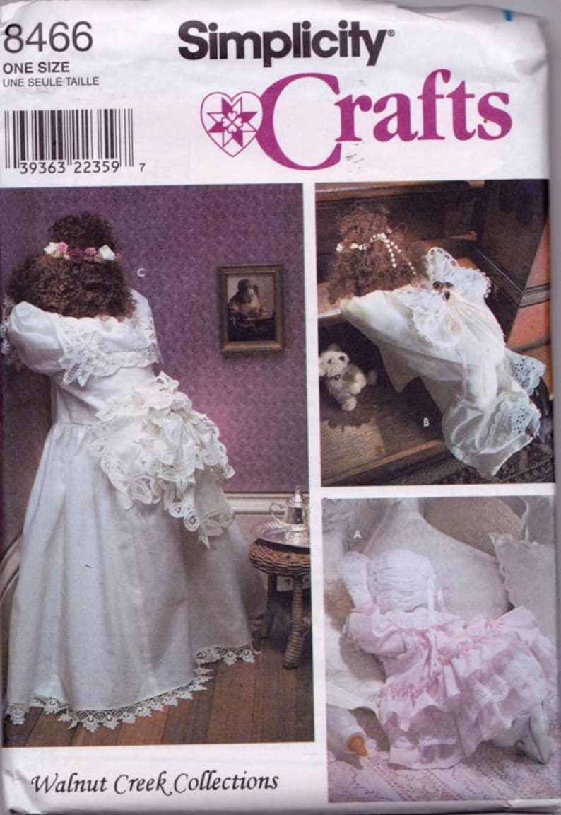 Simplicity 9466 Dolls and Clothes Pattern, UNCUT, Size 18", 24", and 29 ...