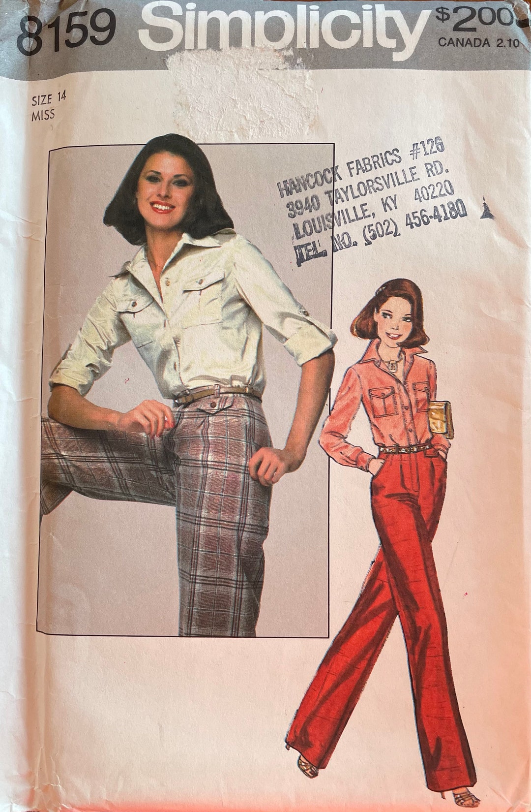 Simplicity 8159 Misses' Shirt and Pants Sewing Pattern, UNCUT, Size 14 ...