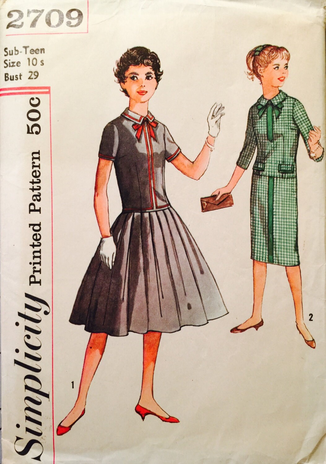 Simplicity 2709 Sub-Teen One-Piece Dress with Two Skirts | Etsy