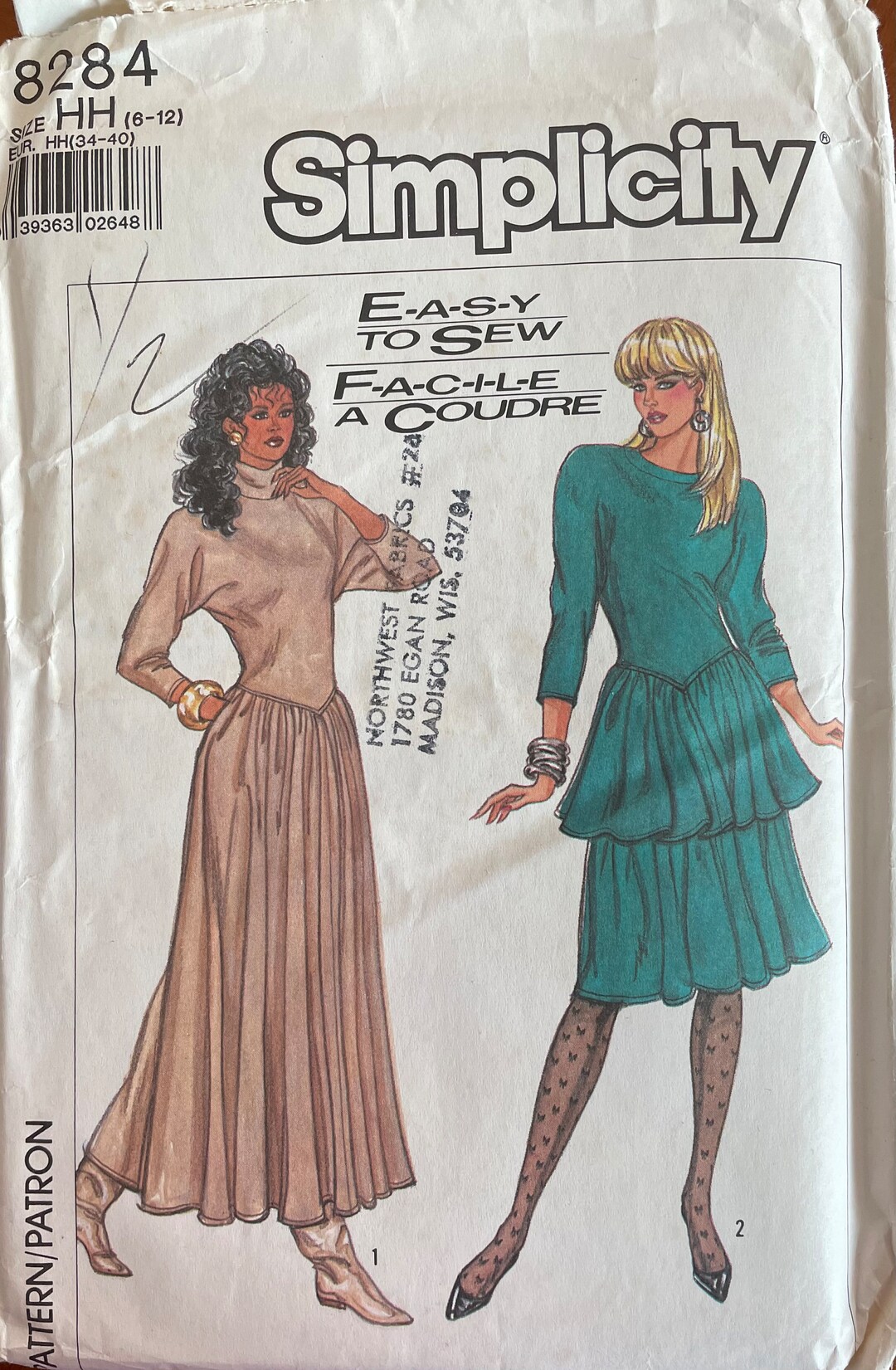 Simplicity 8284 Misses' Dress in Two Lengths Sewing Pattern, Sized for Stretch Knits Only, Size ...