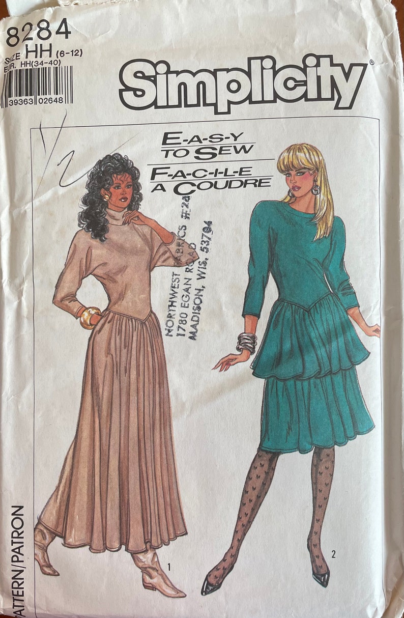 Simplicity 8284 Misses' Dress in Two Lengths Sewing Pattern, Sized for Stretch Knits Only, Size ...