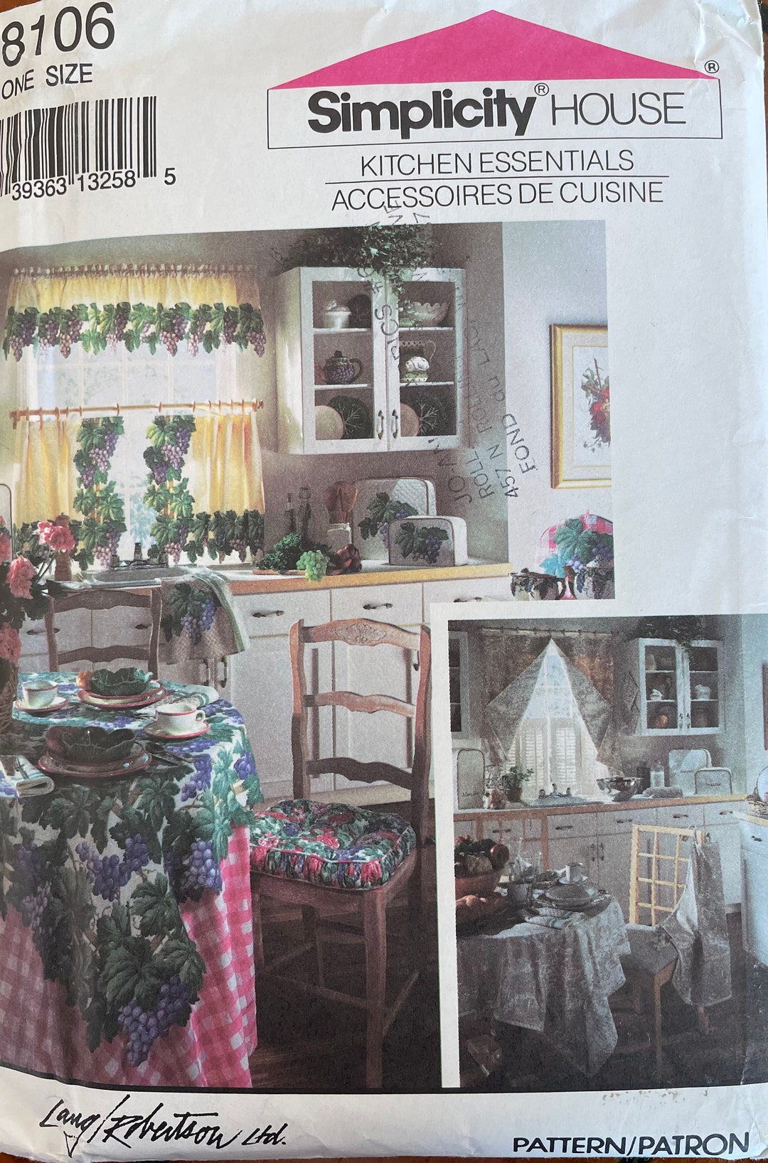 Simplicity House 8106 Kitchen Essentials Sewing Pattern, UNCUT, Apron ...