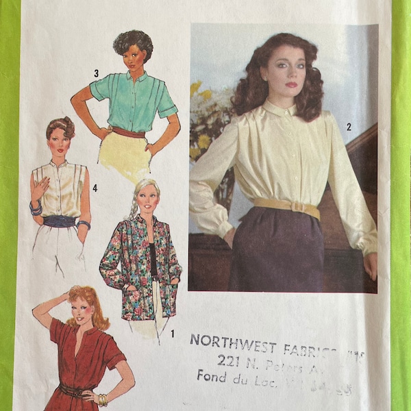 Vintage Blouse Sewing Pattern - Etsy