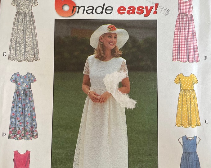 Simplicity 8071 Misses' Dress Sewing Pattern, UNCUT, Size 6-8-10, 6 ...