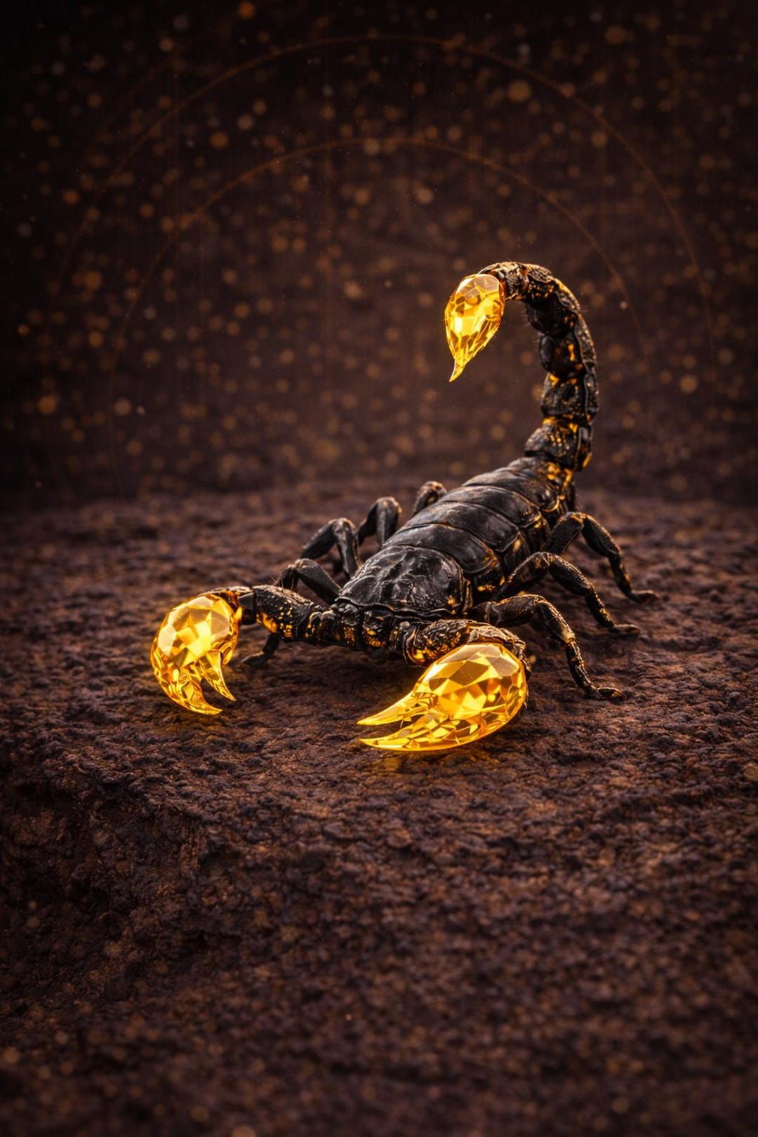 Fantasy Golden Scorpion – Gem Animal Art | Elegant Digital Wall Art ...