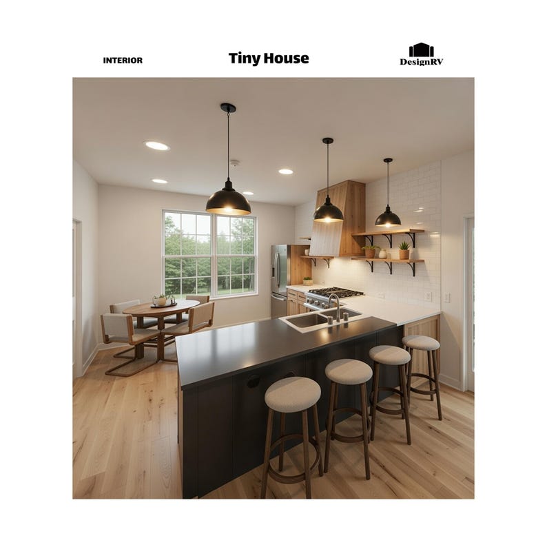 Modern Tiny House Plans (968 Sq. Ft.) | 3 Bedroom, 2 Bath | PDF ...