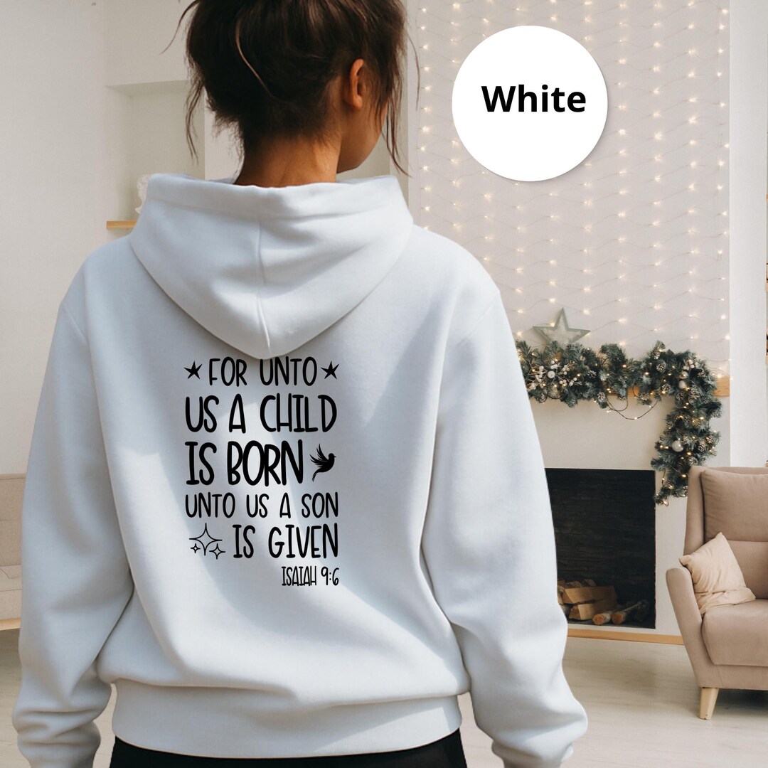 Isaiah 9:4 Hoodie, Christian Back Design Sweatshirt, Religious Unisex ...