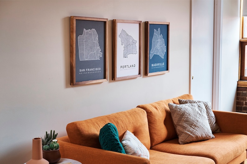 Handmade Wood Gallery Frame. Solid Wood Frame for Poster | Etsy