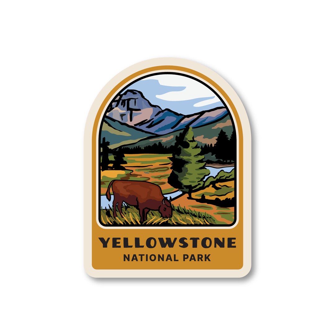 Yellowstone National Park Bumper Sticker Travel Stickers for - Etsy