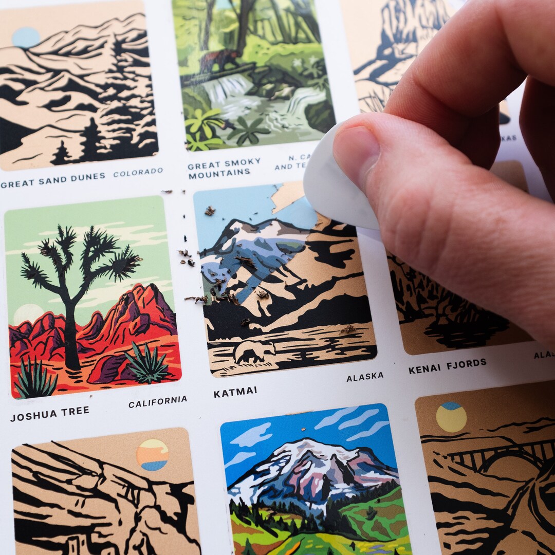 63 National Parks Scratch off Print, US National Park Map, Bucketlist ...