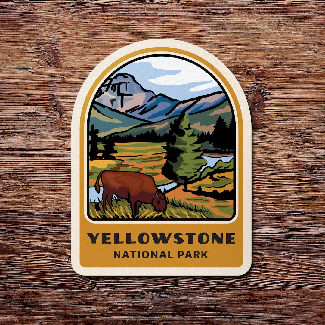 Yellowstone National Park Bumper Sticker, Travel Stickers for Cars ...