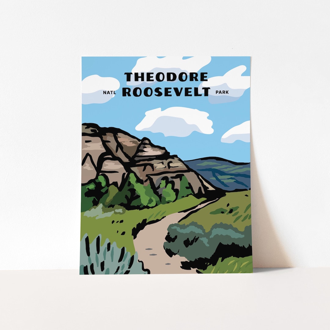 Theodore Roosevelt National Park Print, Vintage WPA Travel Poster ...