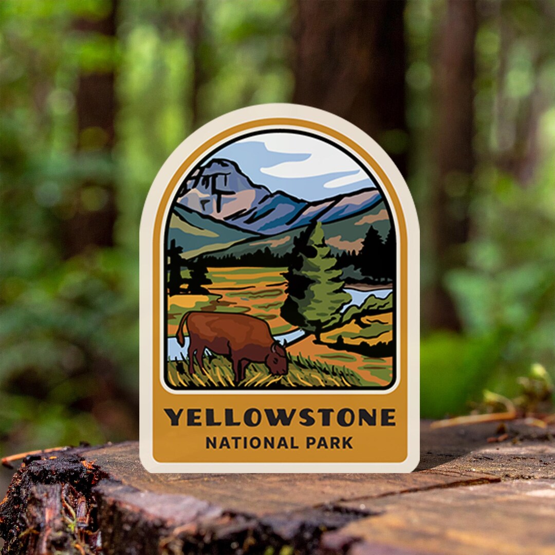 Yellowstone National Park Bumper Sticker, Travel Stickers for Cars ...