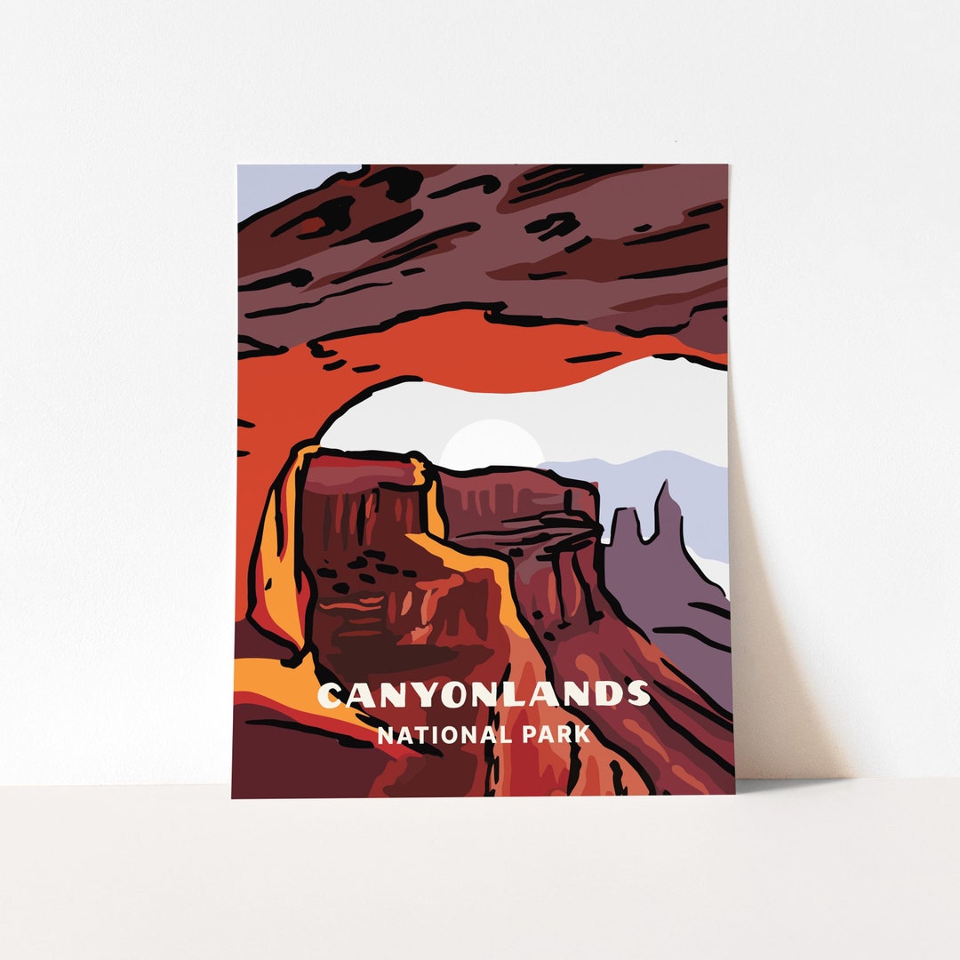 Canyonlands National Park Print, Vintage WPA Travel Poster, Utah Wall ...