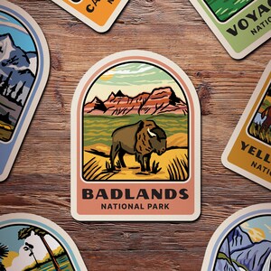 Badlands National Park Bumper Sticker, Travel Stickers for Cars, South ...