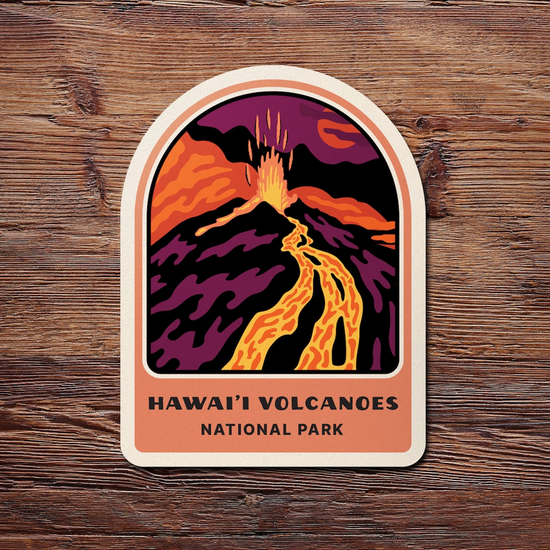 Hawai'i Volcanos National Park Bumper Sticker, Travel Stickers for Cars ...