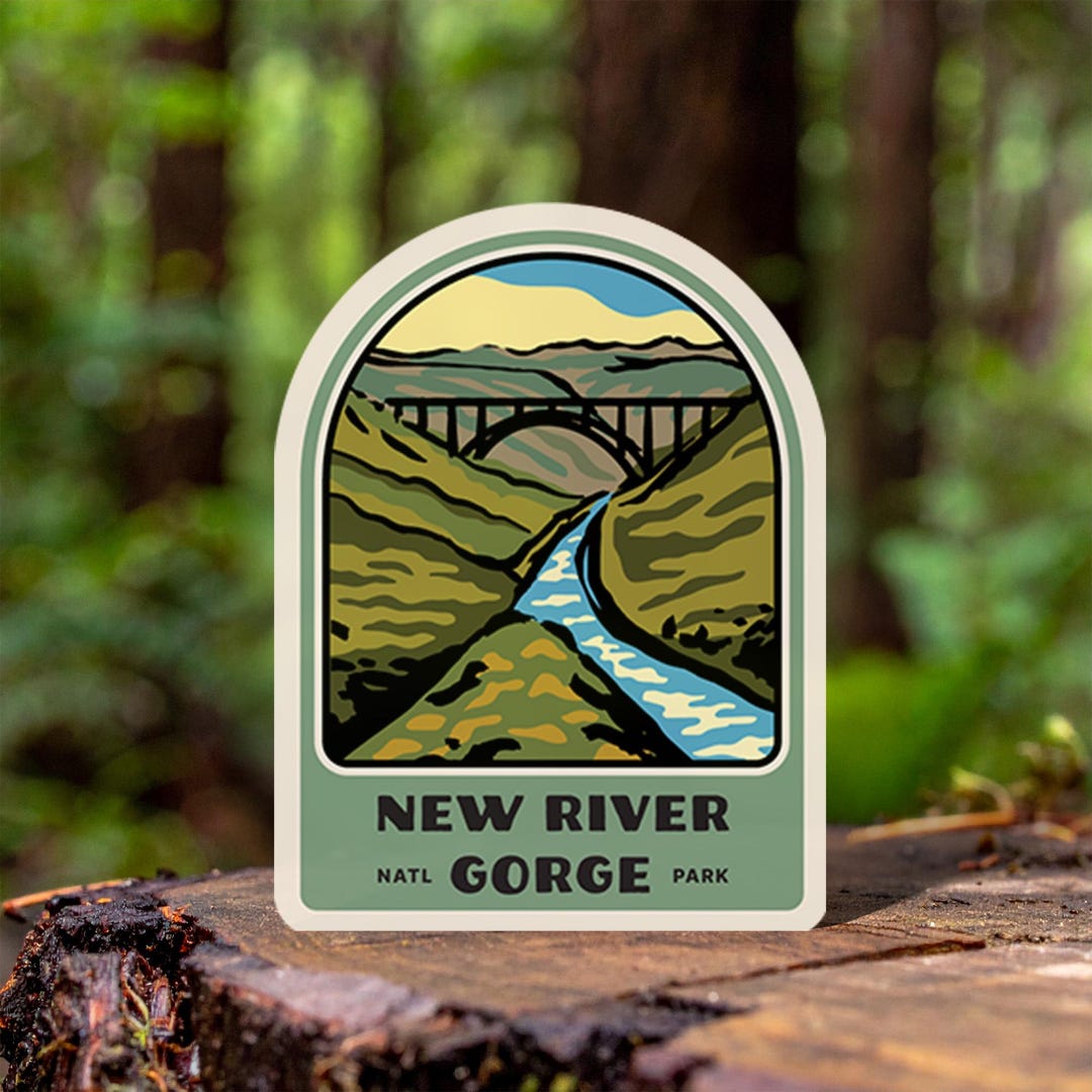 New River Gorge National Park Sticker for Water Bottle Car Bumper ...