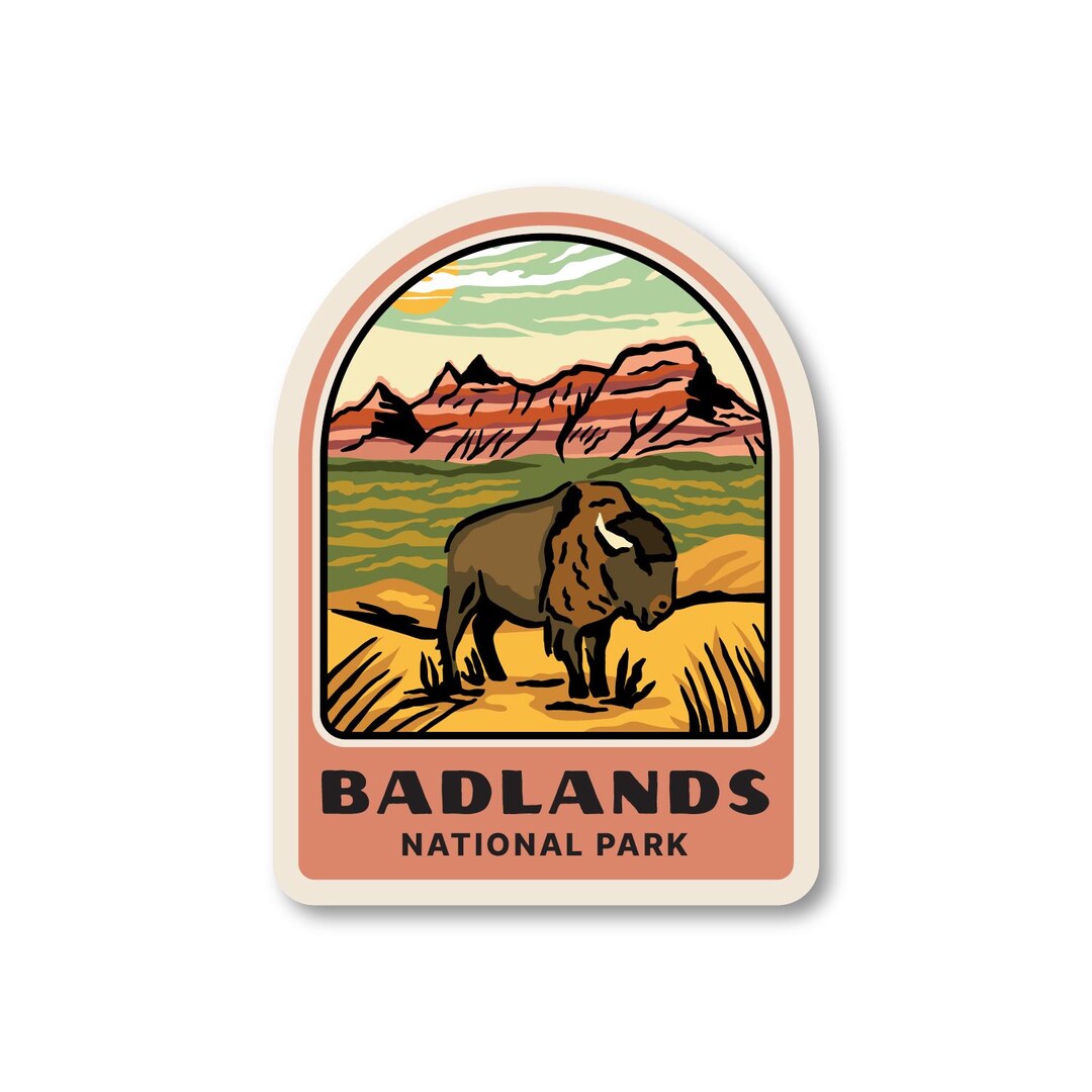 Badlands National Park Bumper Sticker, Travel Stickers for Cars, South ...