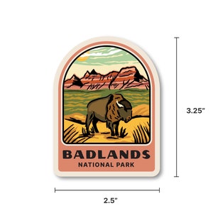 Badlands National Park Bumper Sticker, Travel Stickers for Cars, South ...
