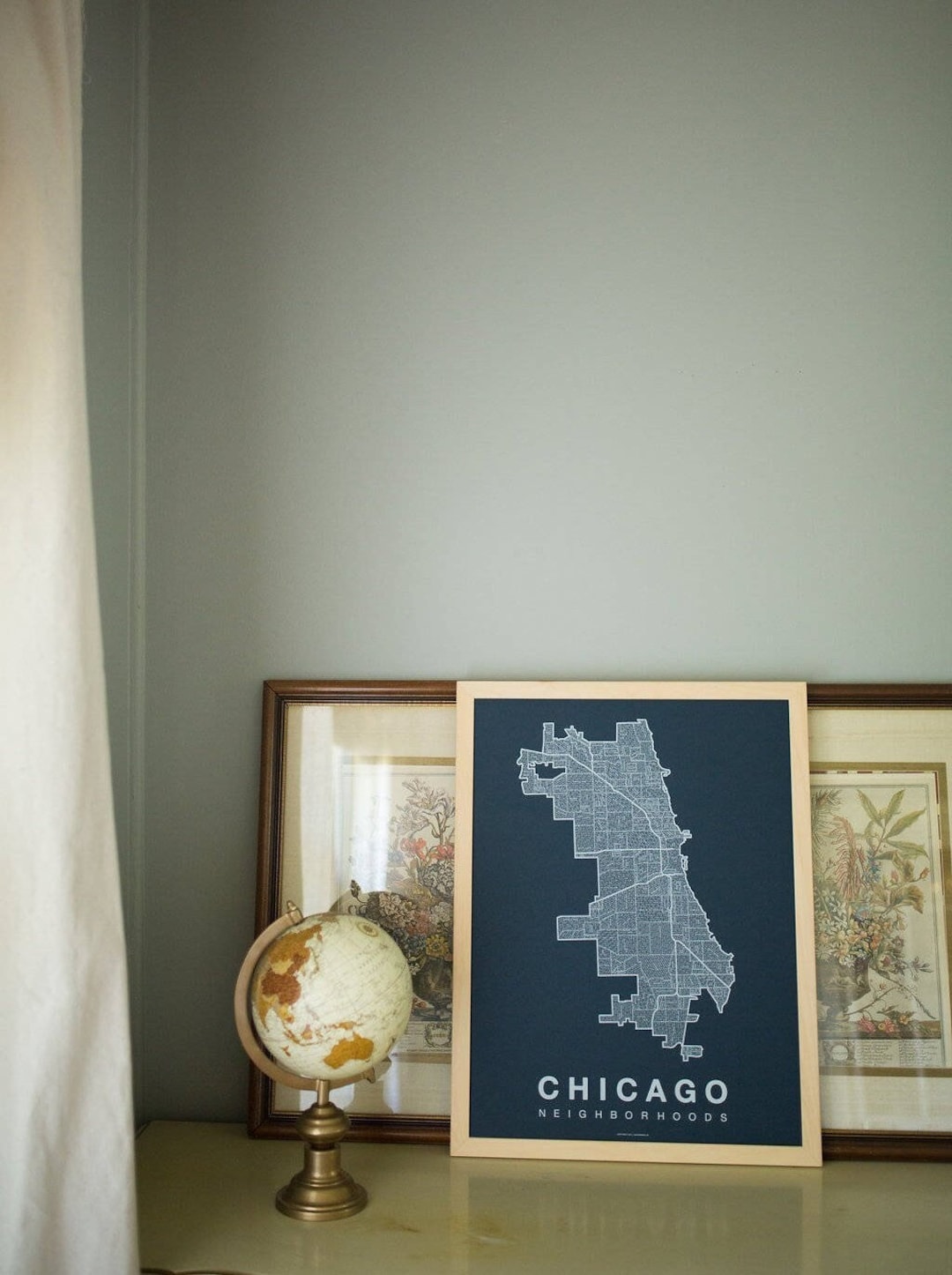 CHICAGO City Map Art, Home Office Wall Decor, Illinois Poster, Chicago ...