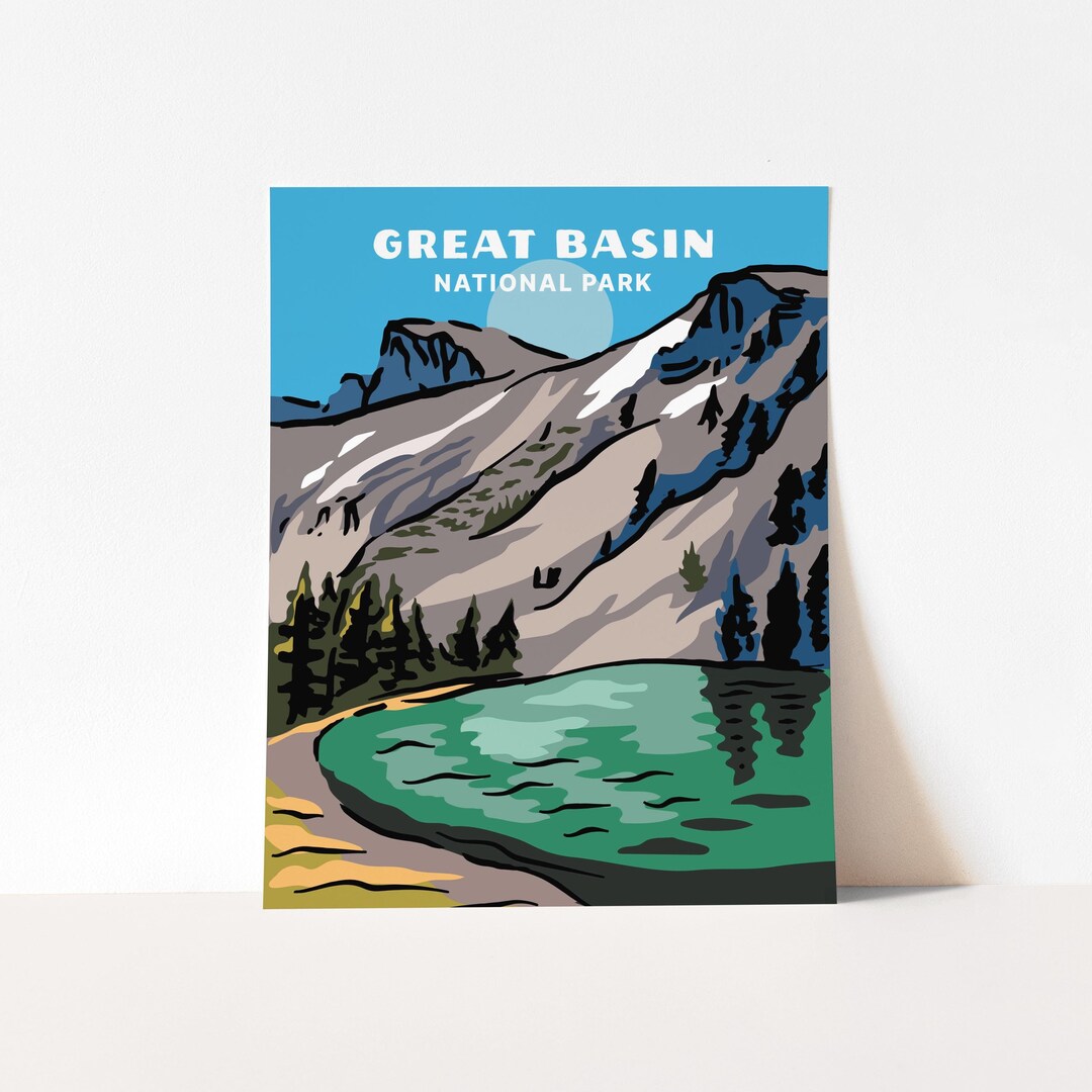 Great Basin National Park Print, Vintage WPA Travel Poster, Nevada Wall ...