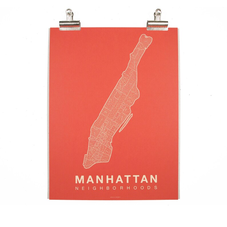 MANHATTAN City Map Art, Home Office Wall Decor, Minimalist City Art ...