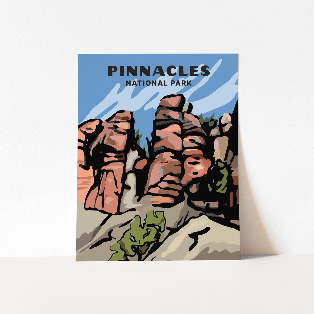 Pinnacles National Park Print, Vintage WPA Travel Poster, California ...