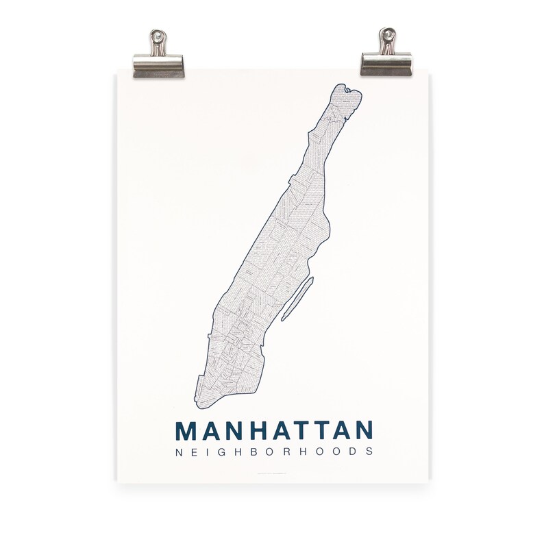 MANHATTAN City Map Art, Home Office Wall Decor, Minimalist City Art ...