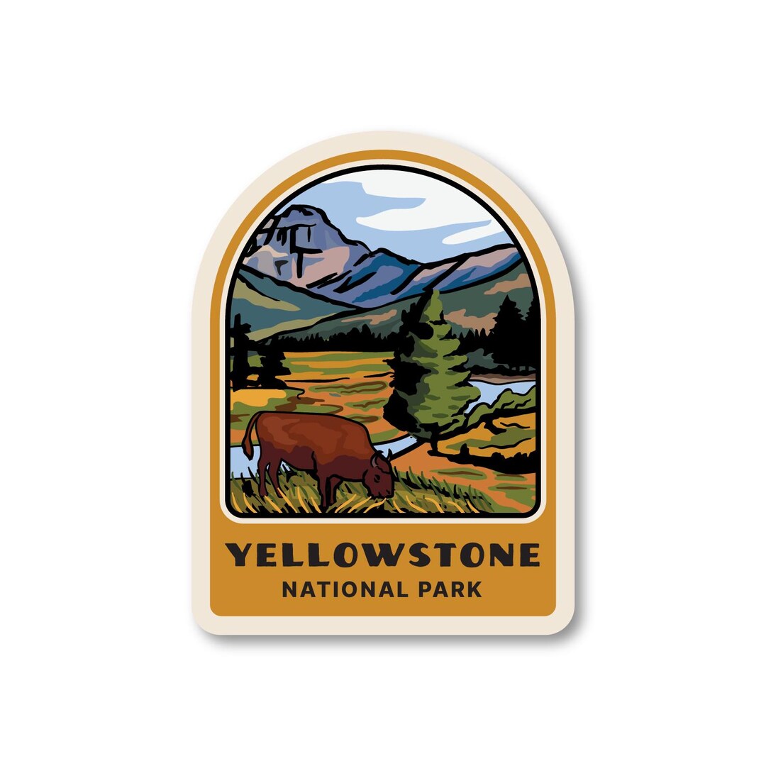 Yellowstone National Park Bumper Sticker, Travel Stickers for Cars ...
