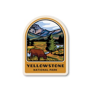Yellowstone National Park Bumper Sticker, Travel Stickers for Cars ...