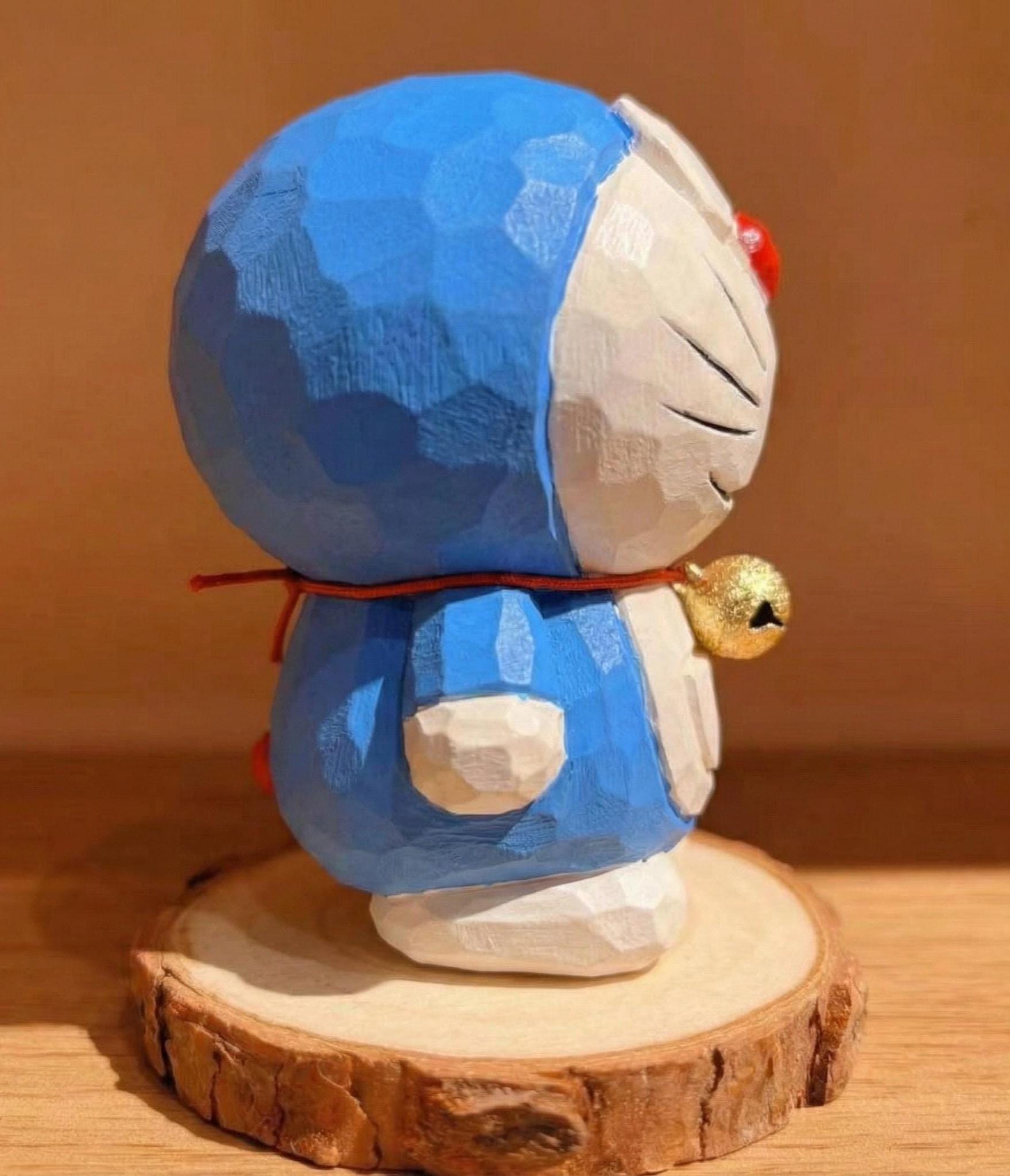 Hand Carved Wooden Cartoon Figurine, Cute Anime Character Statue, Desk ...