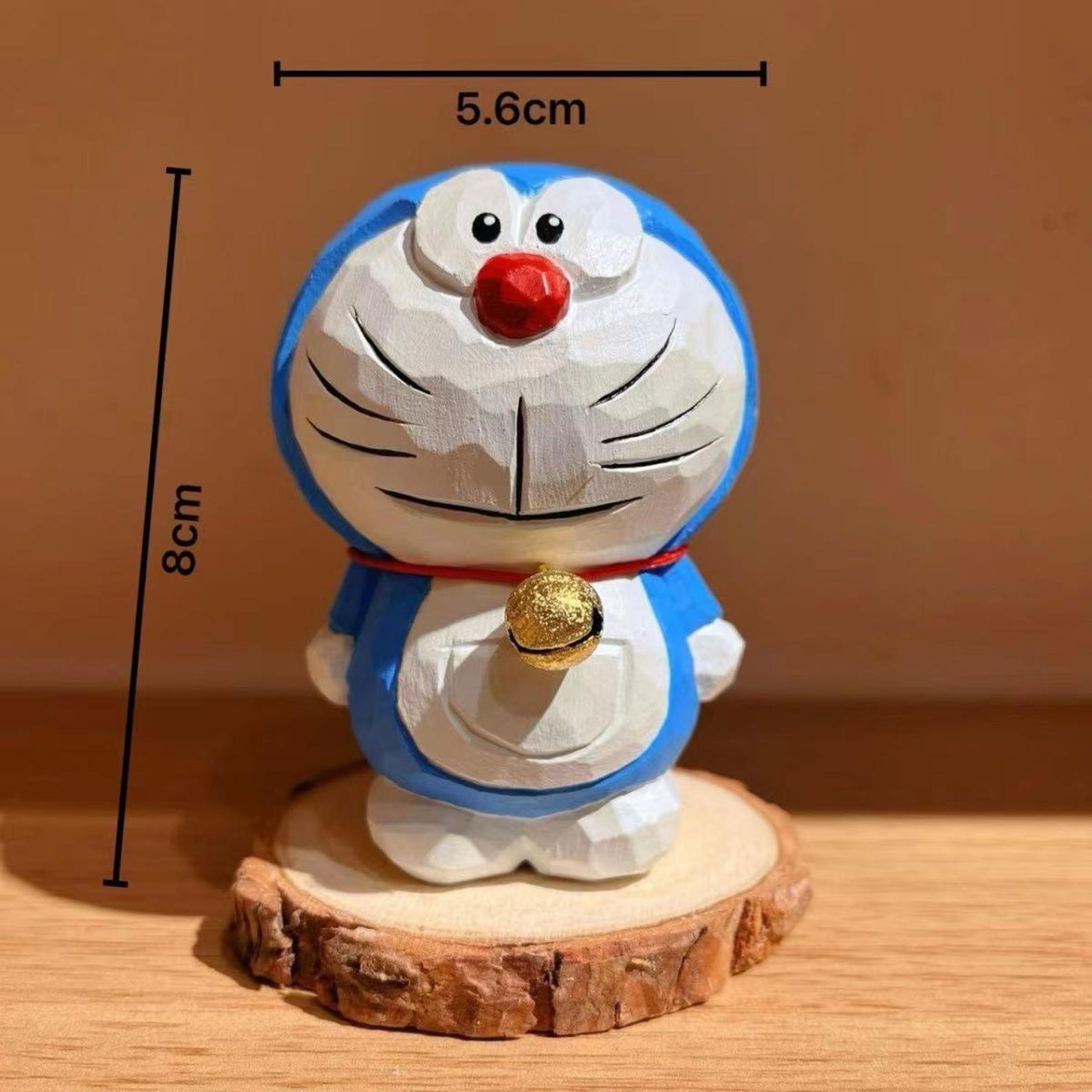 Hand Carved Wooden Cartoon Figurine, Cute Anime Character Statue, Desk ...