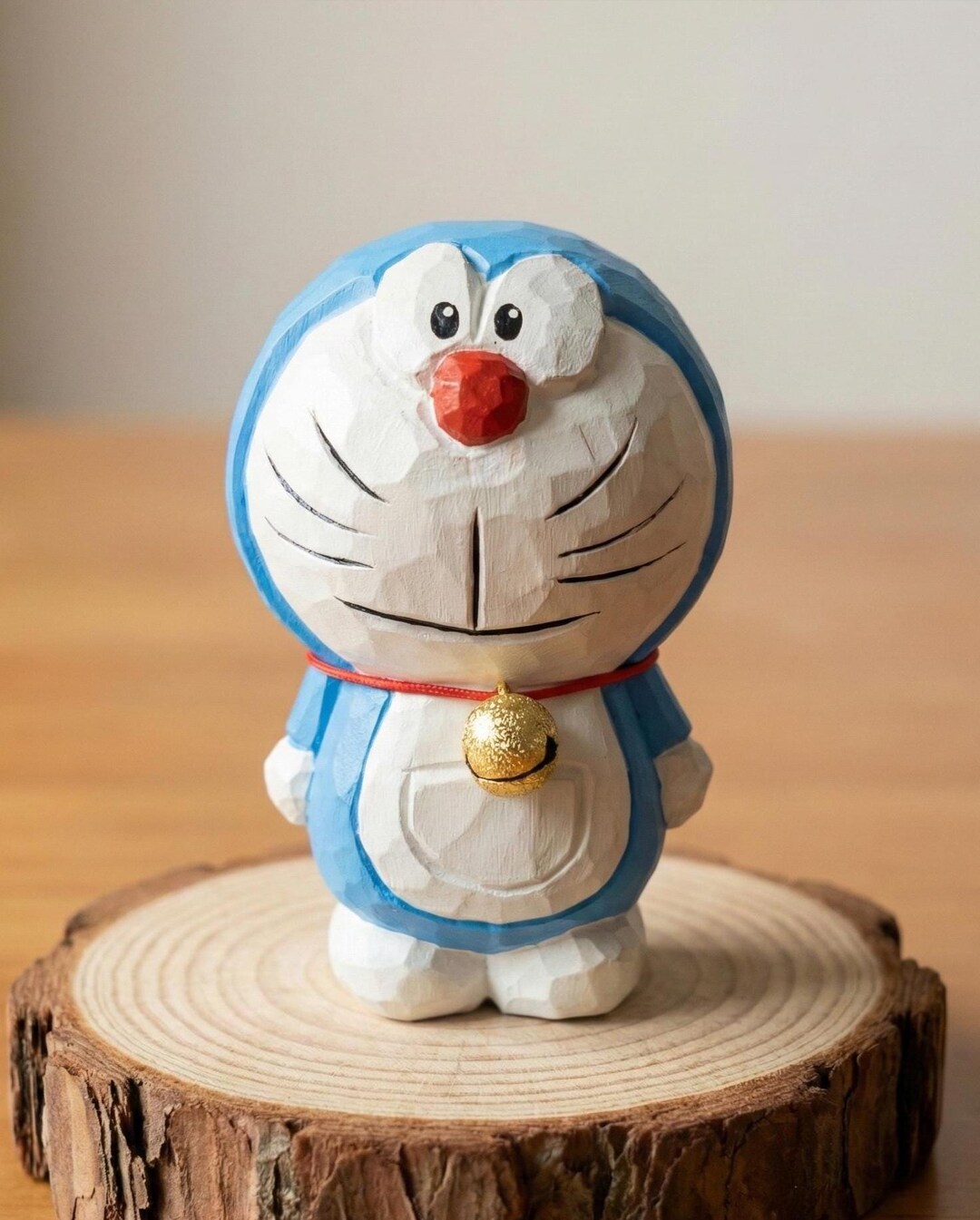 Hand Carved Wooden Cartoon Figurine, Cute Anime Character Statue, Desk ...