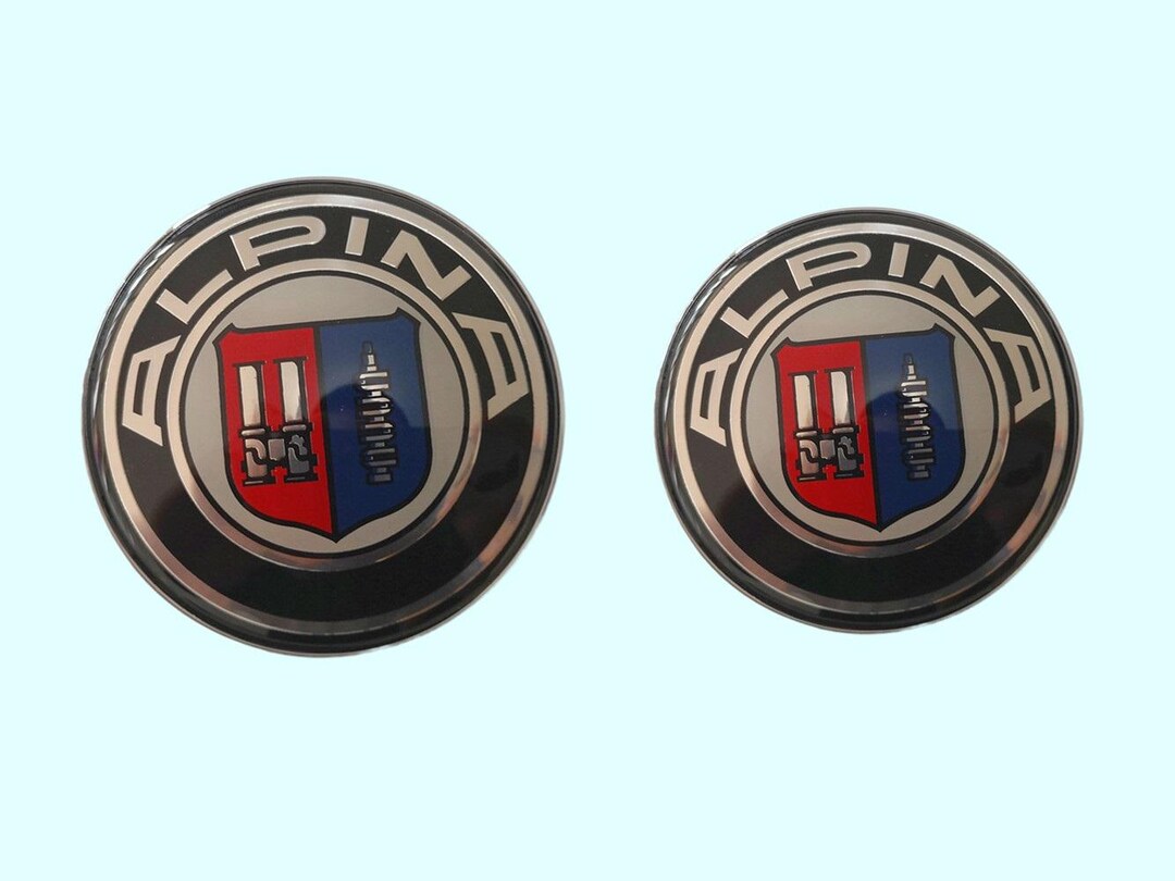 Set of 2 Alpina 82mm Front Emblem 74mm Rear Emblem – High-quality Car ...
